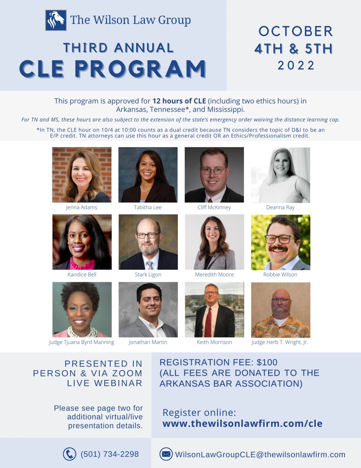 The Wilson Law Group Announces Third Annual CLE Program - The Wilson ...